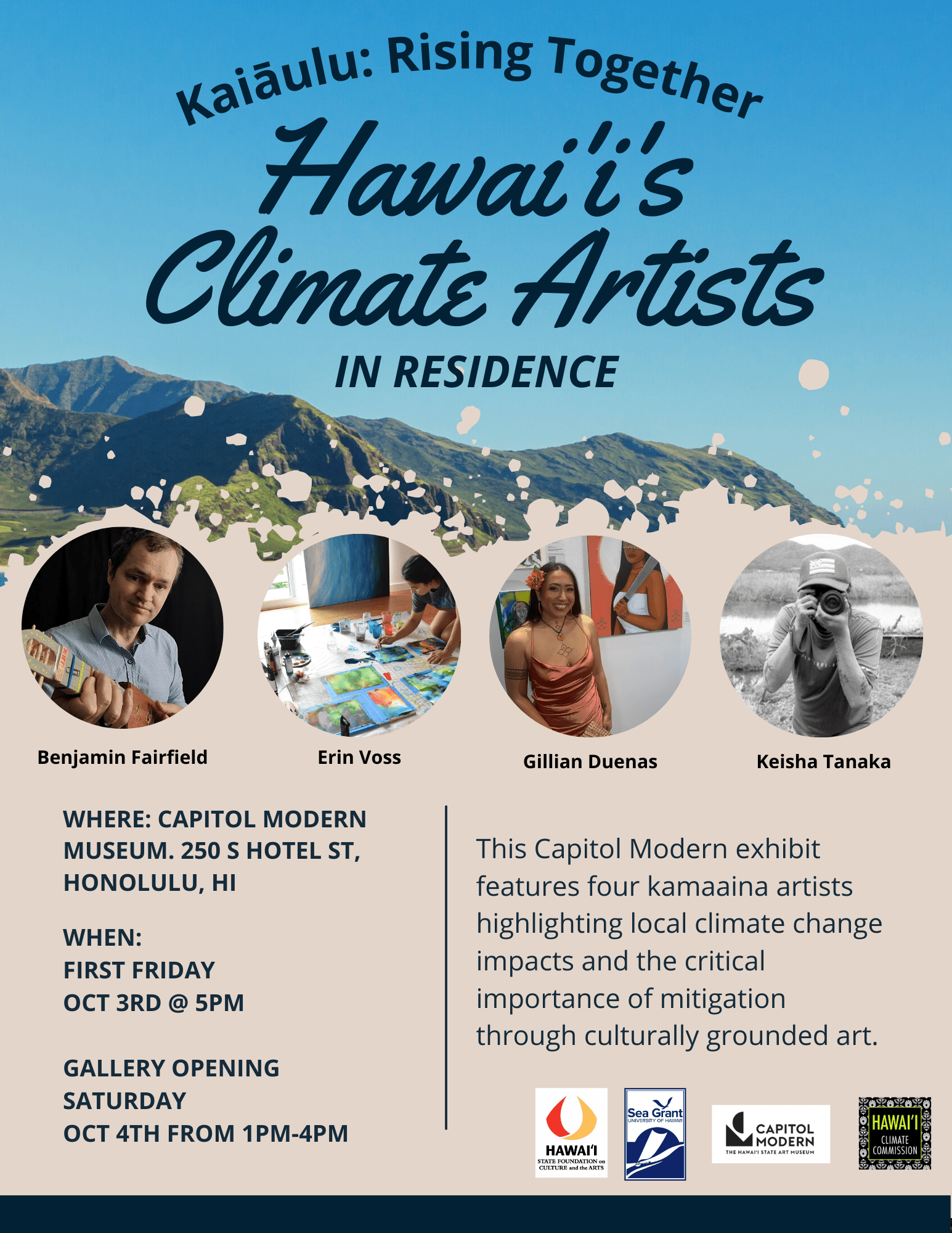 “Kaiāulu: Rising Together” Climate Artists in Residence Exhibit opens ...