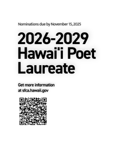 Nominations open for 2026-2029 Hawaiʻi State Poet Laureate through ...